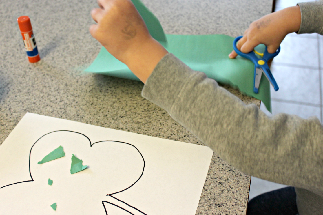 Torn Paper Shamrock: A Fine Motor Activity for St. Patrick's Day - Live ...