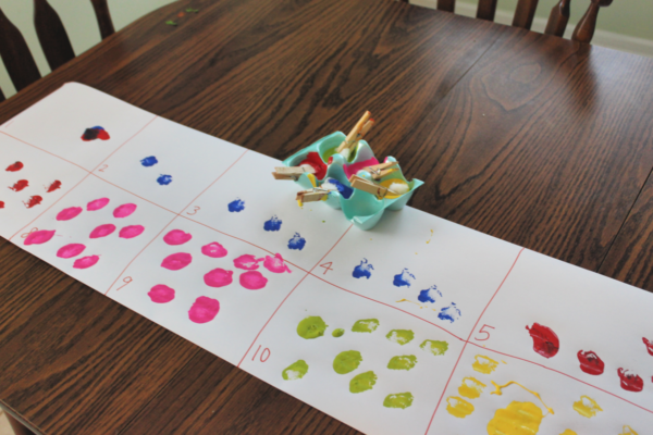 Preschool Counting Activity with Cotton Ball Painting - Live Well Play ...
