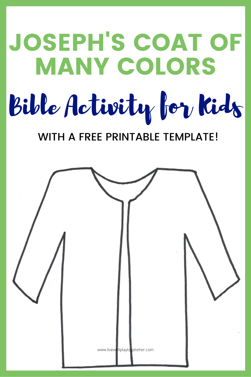 Joseph's Coat of Many Colors Bible Craft and Printable - Live Well Play ...