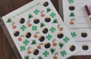 Printable St. Patrick's Day I Spy Game - Live Well Play Together